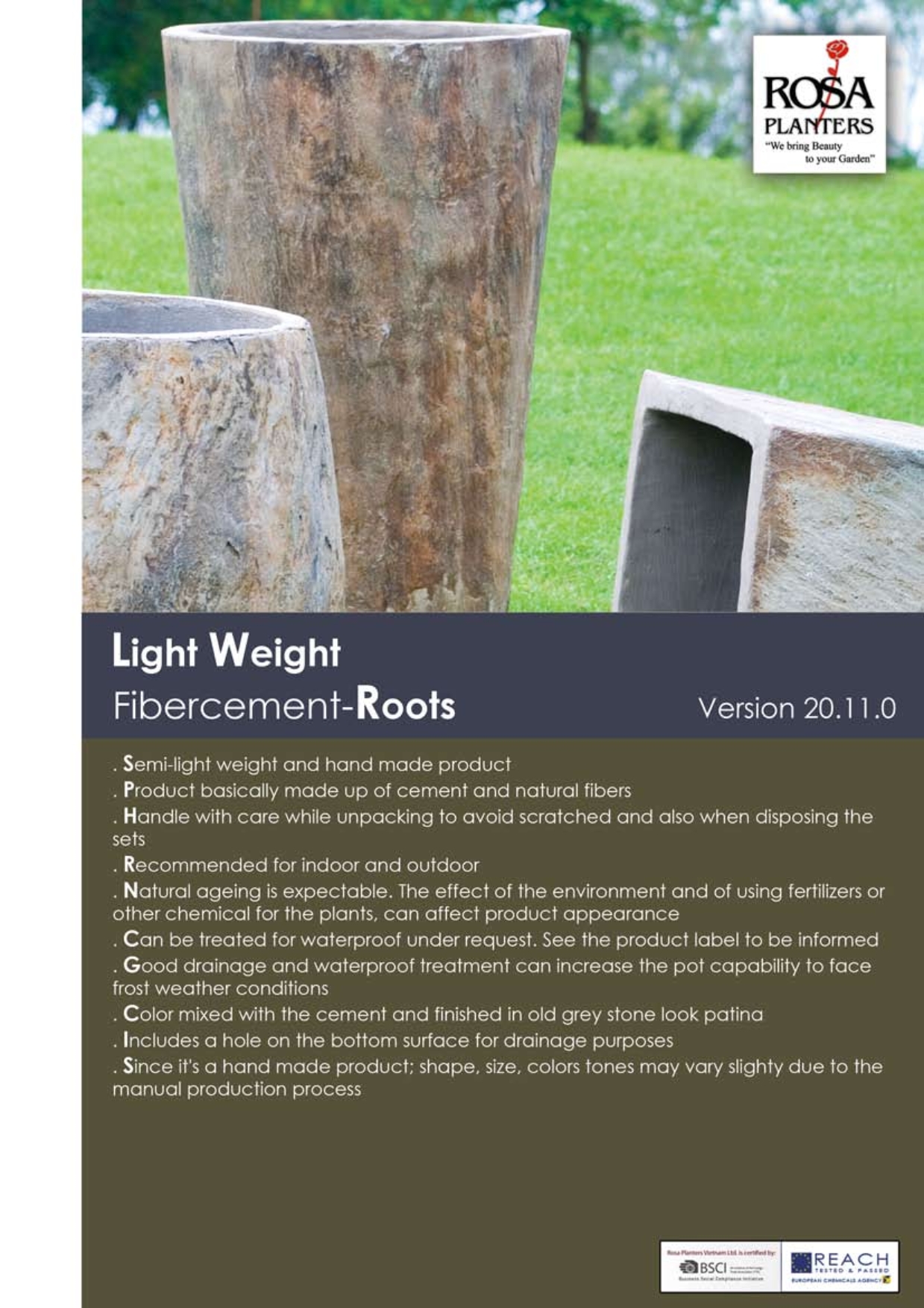 Fiber Concrete - ROOTS - ROSA PLANTERS VIETNAM CO., LTD