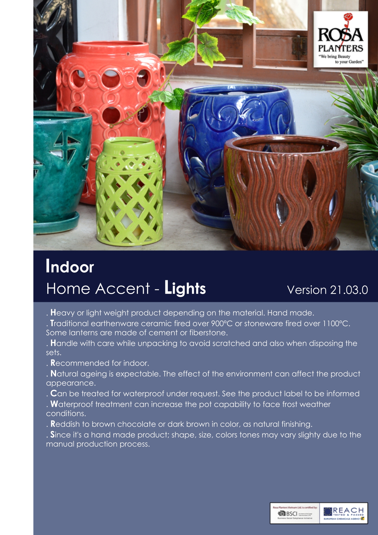 Indoor - LIGHTS - ROSA PLANTERS VIETNAM CO., LTD